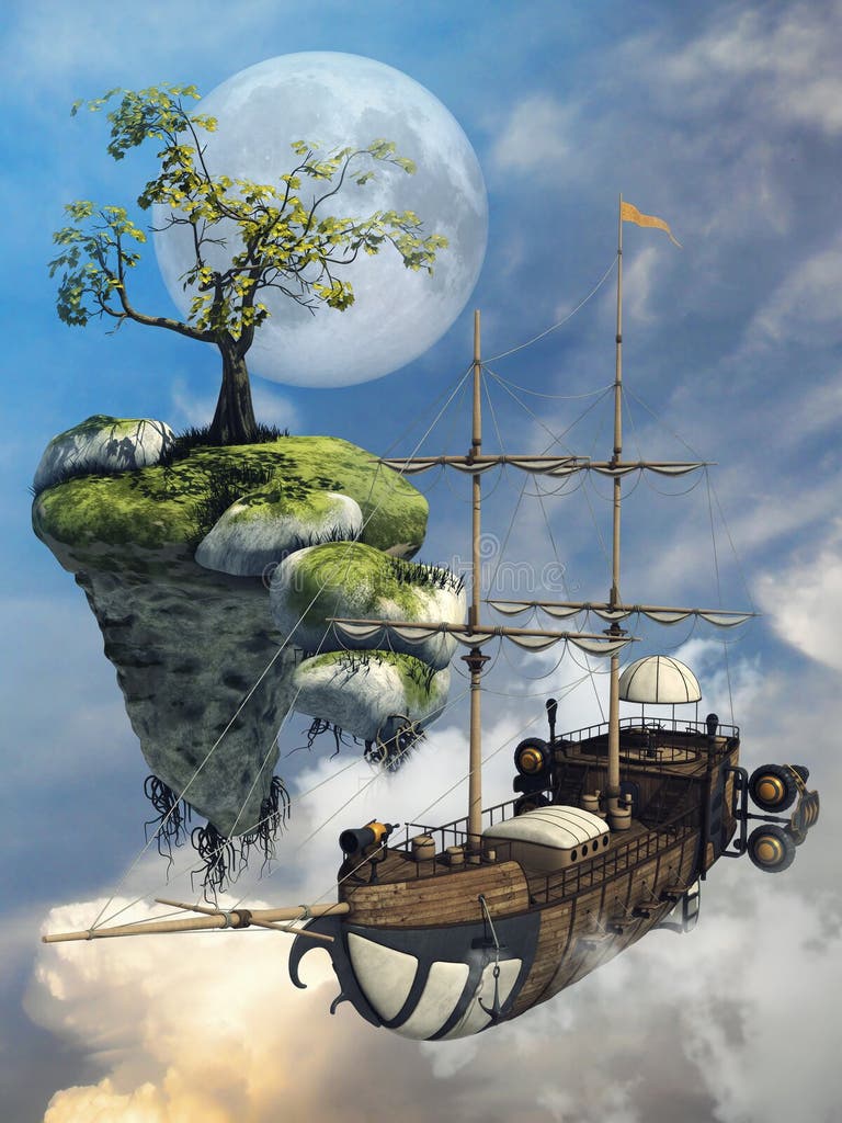 Flying Ship Stock Illustrations – 49,875 Flying Ship Stock ...