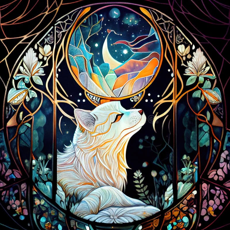 Fantasy Fox - Ai Generated stock illustration. Illustration of ...