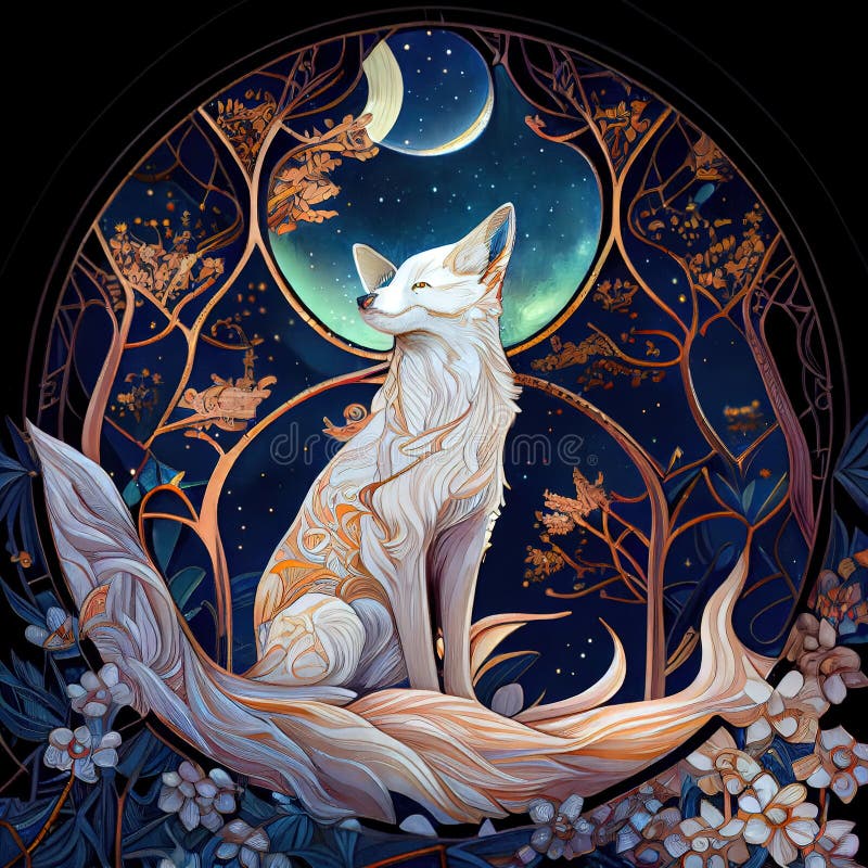 Fantasy Fox - Ai Generated stock illustration. Illustration of ...