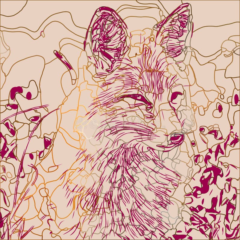 Fantasy fox stock photo. Image of fantasy, paint, painted - 174580920