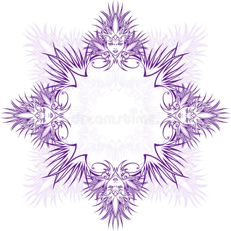 Fantasy frame stock vector. Illustration of nature, face - 23406834