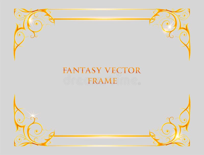 Fantasy frame clip art stock vector. Illustration of oldfashioned ...