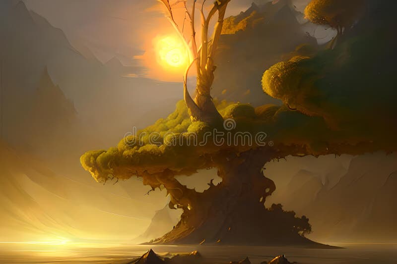 Fantasy Frontier.Generative AI Stock Illustration - Illustration of ...