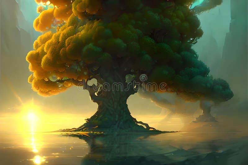 Fantasy Frontier.Generative AI Stock Photo - Image of nature, indoor ...