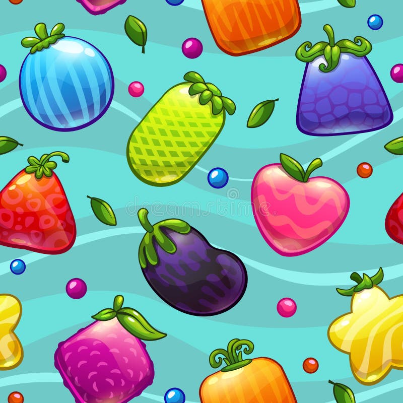 Fantasy fruits pattern stock illustration. Illustration of graphic ...