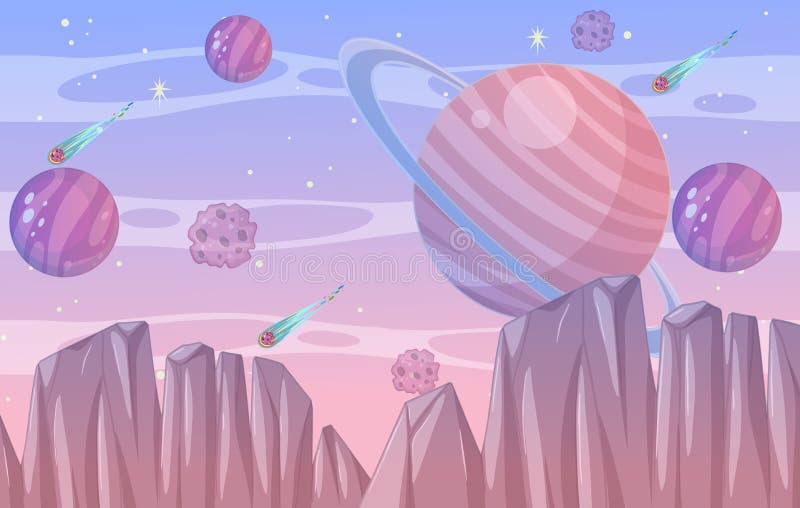 Fantasy Galaxy Space Background Stock Vector - Illustration of planet ...