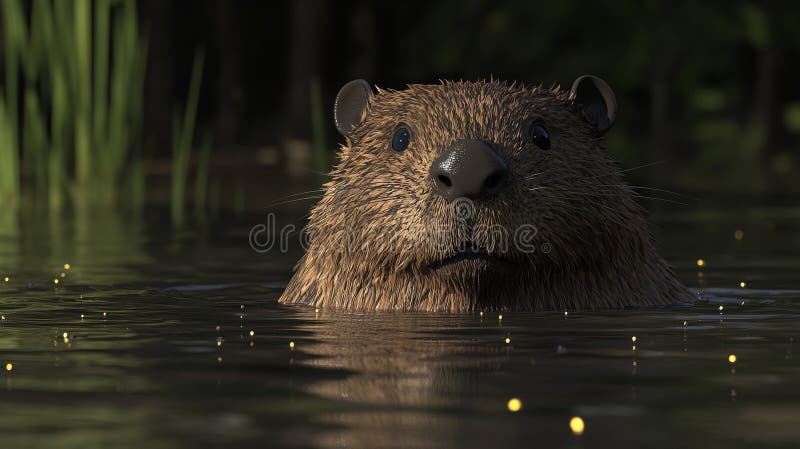 A Fantasy Game Illustration Features a Swamp at Night, with a Rodent ...