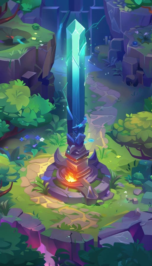 Fantasy Game Progress Bar with Swords and Shields in Vibrant Animated ...