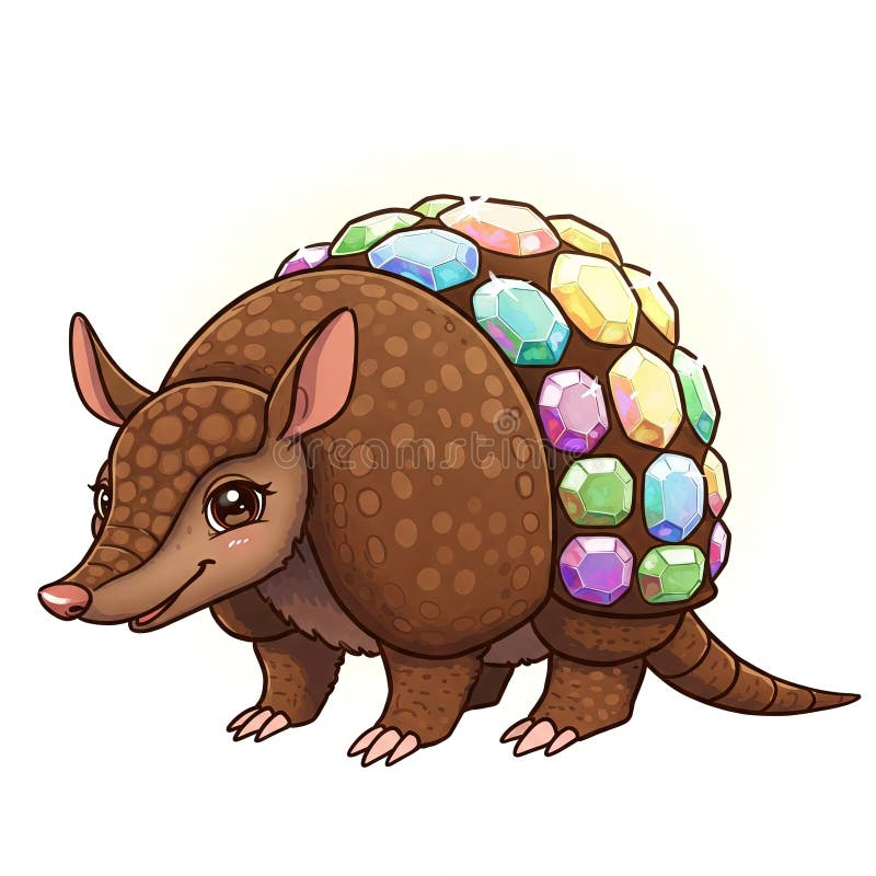 Fantasy Gem Armadillo stock illustration. Illustration of fantasy ...