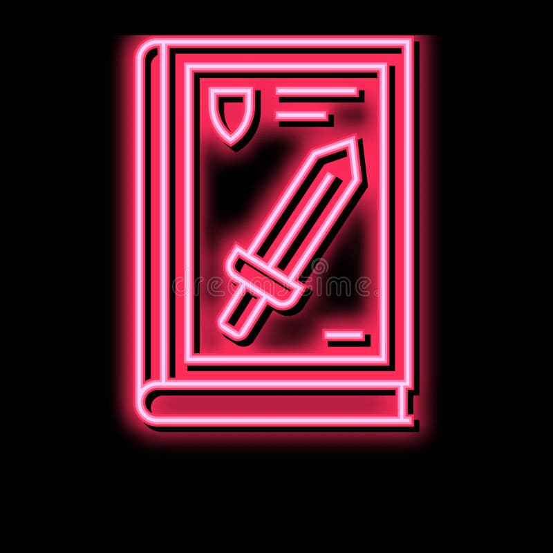 Fantasy Genre Neon Glow Icon Illustration Stock Vector - Illustration ...