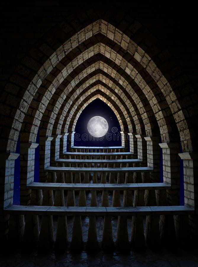 Fantasy gothic archway stock photo. Image of castle, magic - 44345498