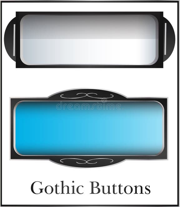 Fantasy gothic buttons stock illustration. Illustration of stone - 50504391