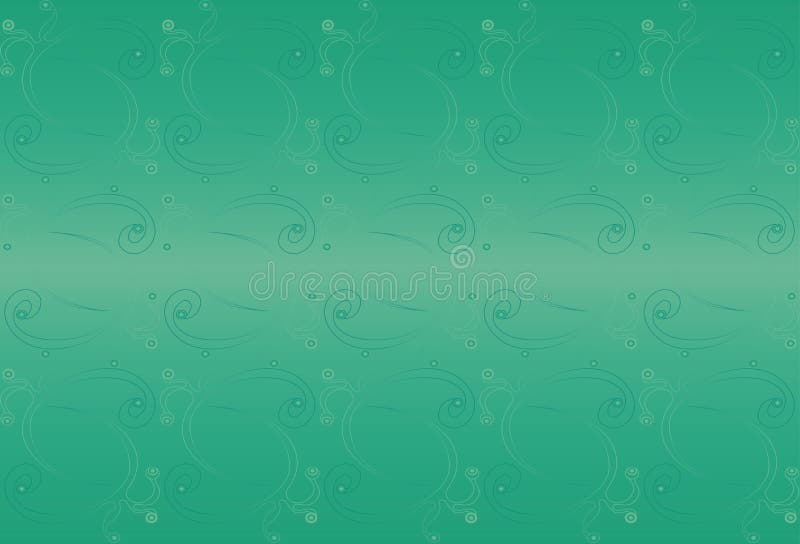 Fantasy Green Background with Decorative Elements. Persian Green. Stock ...