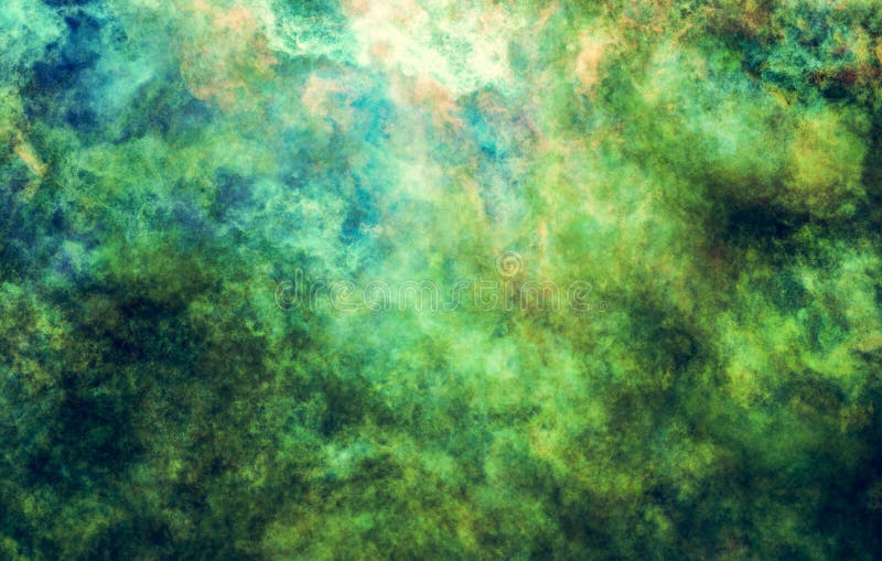 Fantasy Green Forest with Fog and Rays of Light Stock Photo - Image of ...