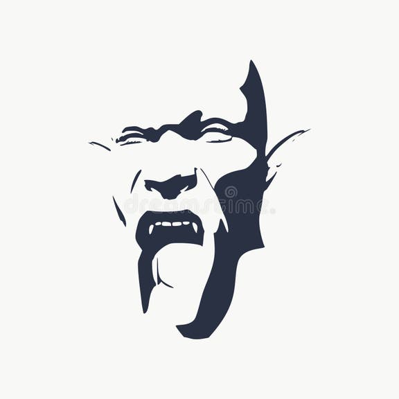 Evil orc face stock vector. Illustration of mouth, angry - 117420123