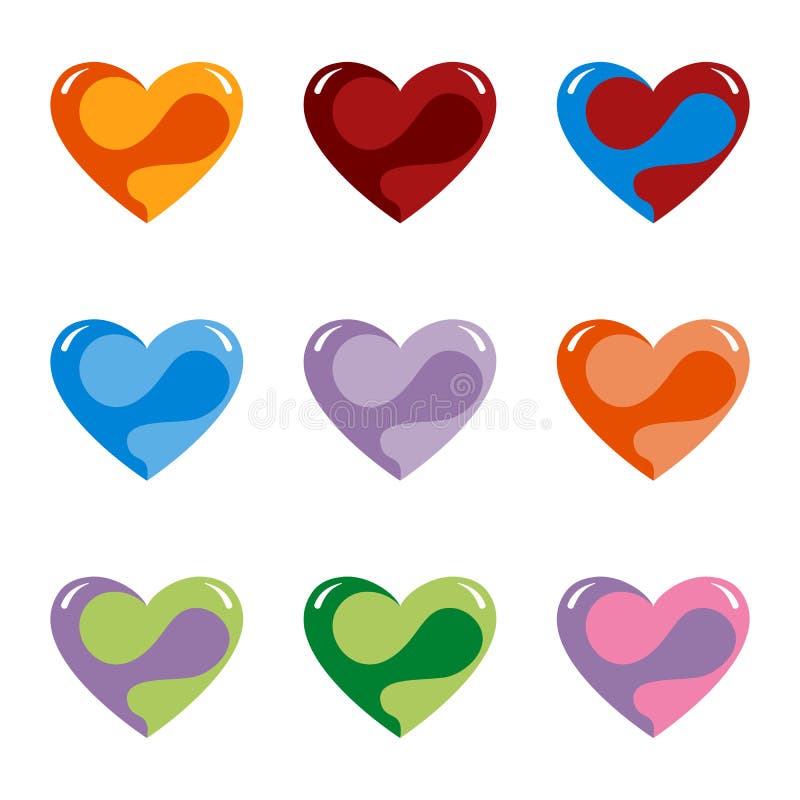 Fantasy Hearts stock vector. Illustration of girl, feminine - 9643351