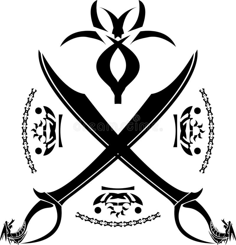 Fantasy heraldic symbol stock vector. Illustration of heraldry - 34008726