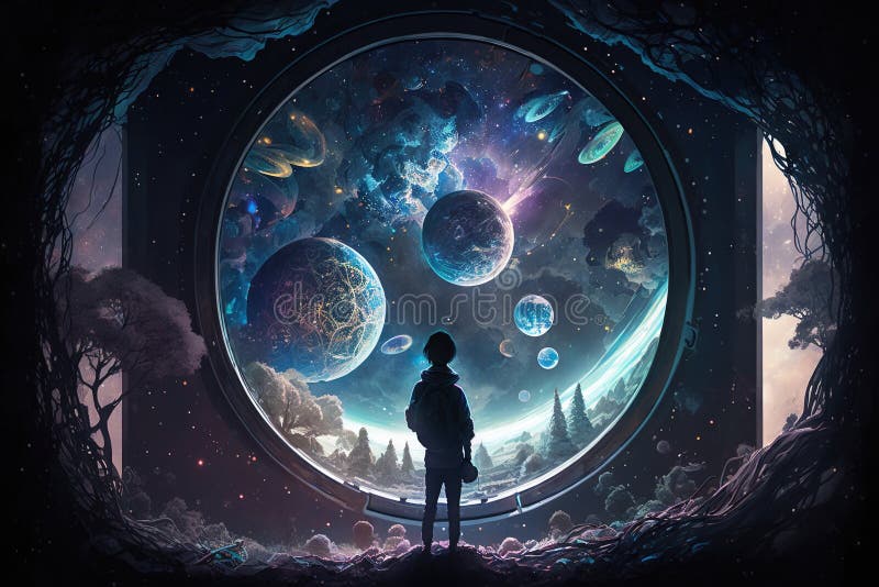 Illustration of Creative Manipulation of Futuristic Satellite Stock ...