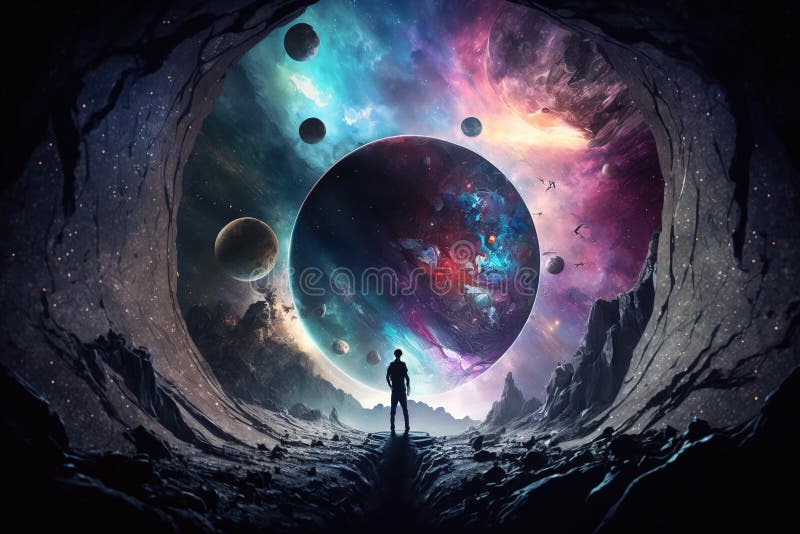 Illustration of Creative Manipulation of Futuristic Satellite Stock ...