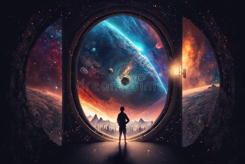 Illustration of Creative Manipulation of Futuristic Satellite Stock ...