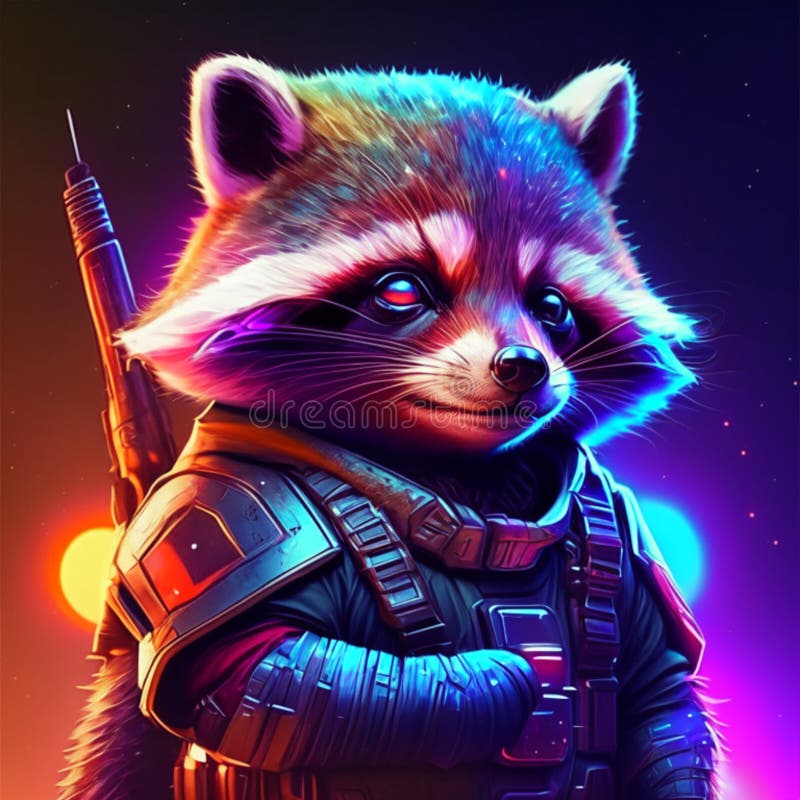 Fantasy Illustration Of A Cute Red Panda In A Spacesuit Generative Ai Stock Illustration
