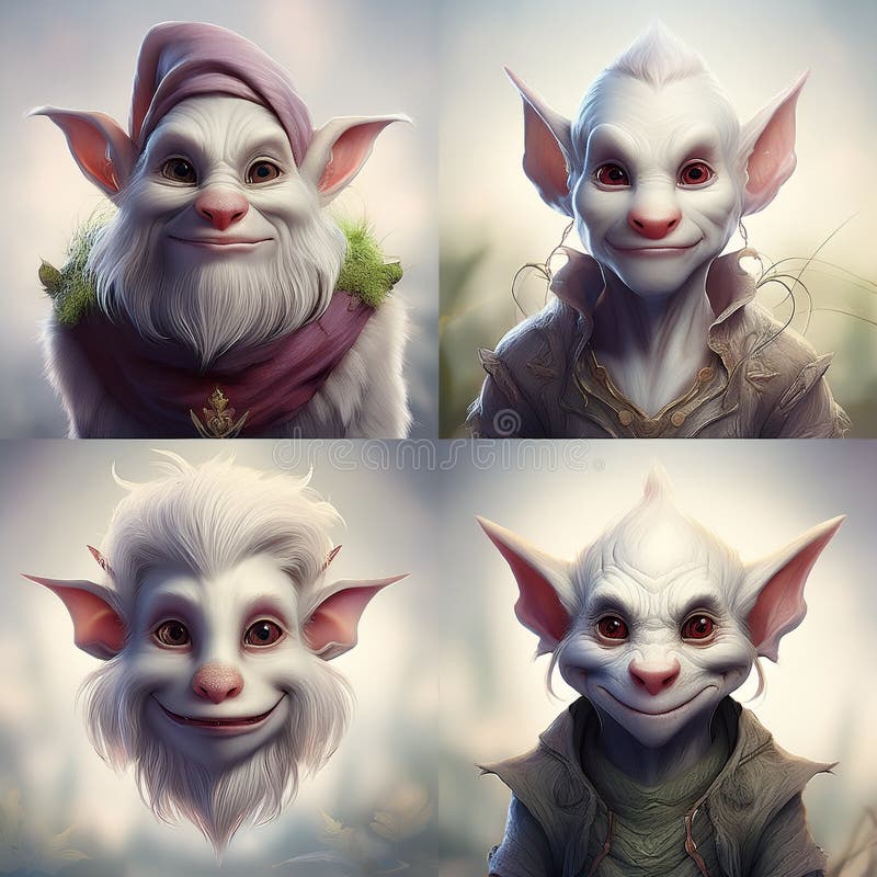 Fairytale Set with Sprites and Elves Stock Illustration - Illustration ...