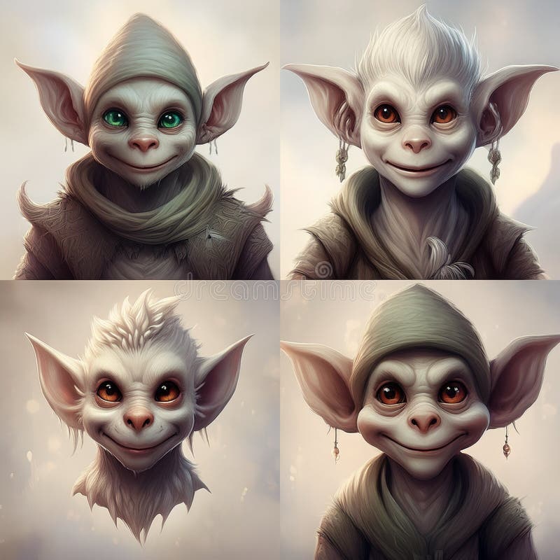 Fairytale Set with Sprites and Elves Stock Illustration - Illustration ...