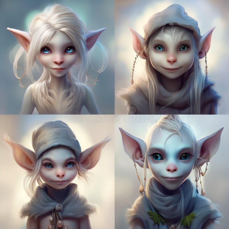 Fairytale Set with Sprites and Elves Stock Illustration - Illustration ...