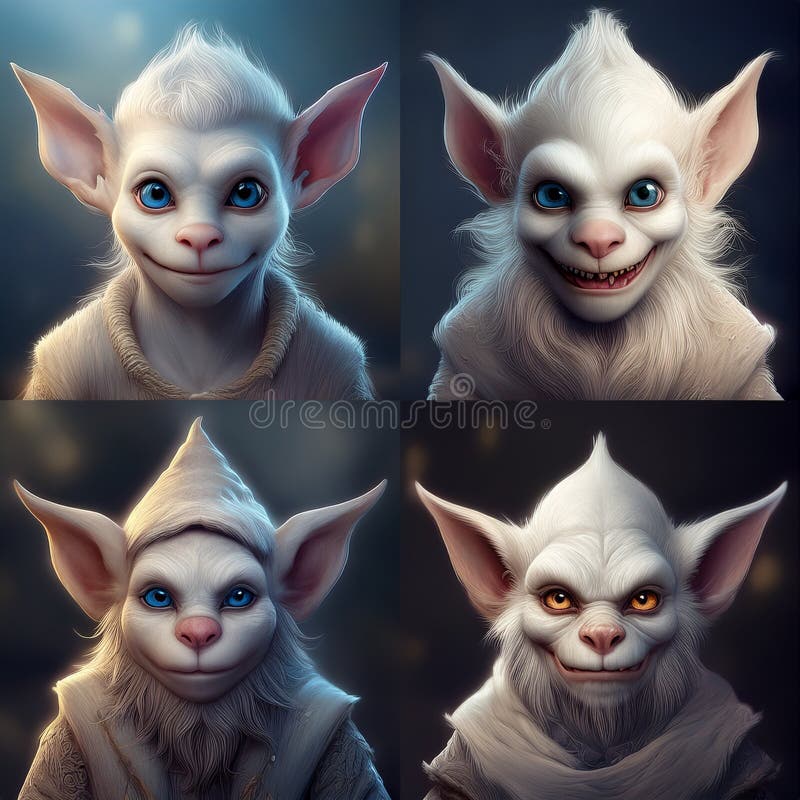 Fairytale Set with Sprites and Elves Stock Illustration - Illustration ...