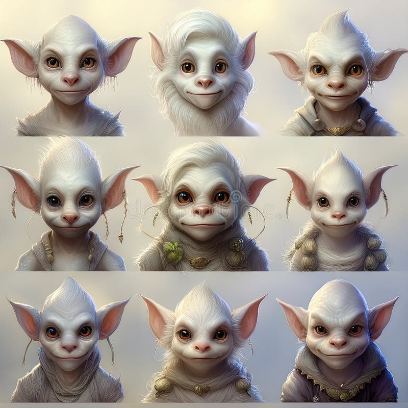 Fairytale Set with Sprites and Elves Stock Illustration - Illustration ...