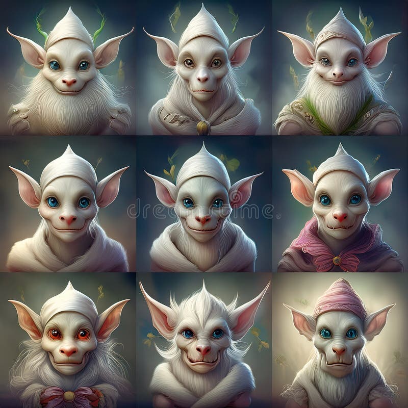 Fairytale Set with Sprites and Elves Stock Illustration - Illustration ...