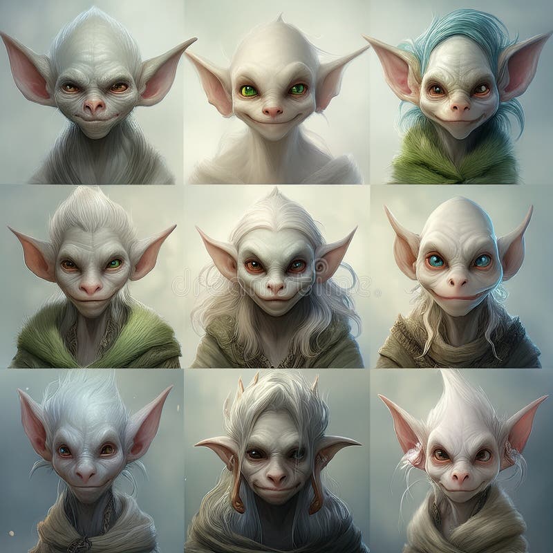 Fairytale Set with Sprites and Elves Stock Illustration - Illustration ...