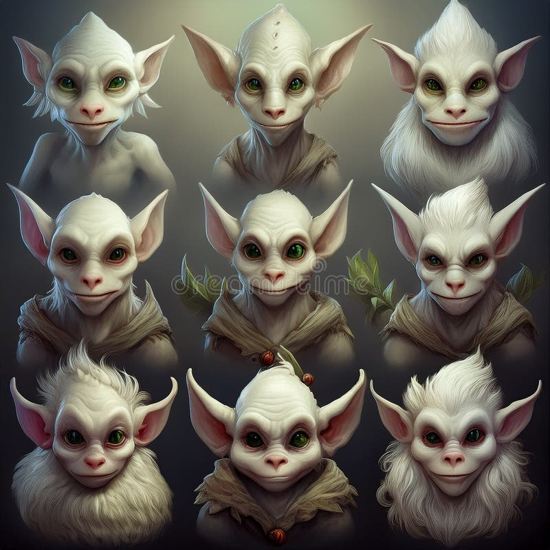 Fairytale Set with Sprites and Elves Stock Illustration - Illustration ...