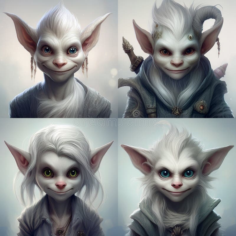 Fairytale Set with Sprites and Elves Stock Illustration - Illustration ...