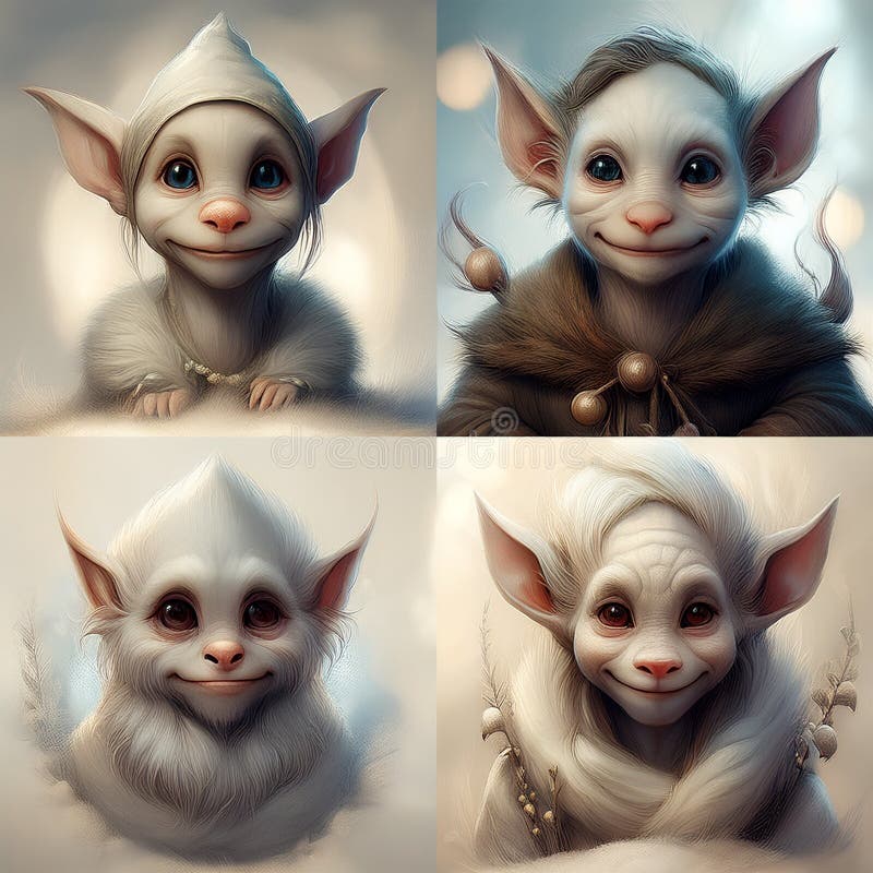 Fairytale Set with Sprites and Elves Stock Illustration - Illustration ...