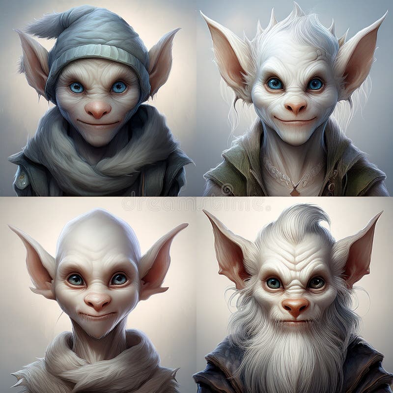 Fairytale Set with Sprites and Elves Stock Illustration - Illustration ...