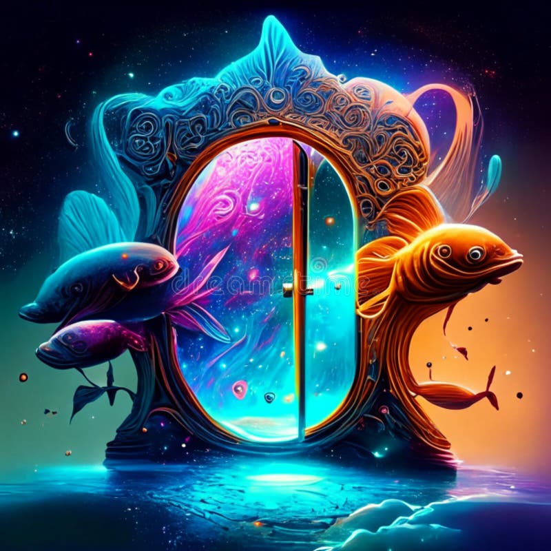 Illustration of a Koi Fish Swimming in a Pond with Waves Generative AI ...