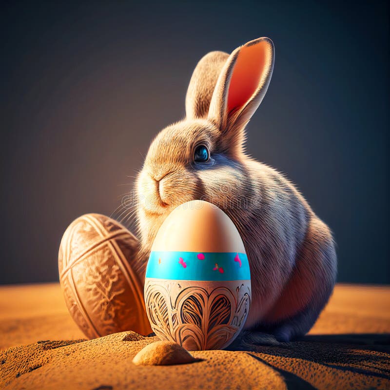 Easter Bunny Generative Ai Illustration Stock Illustration ...