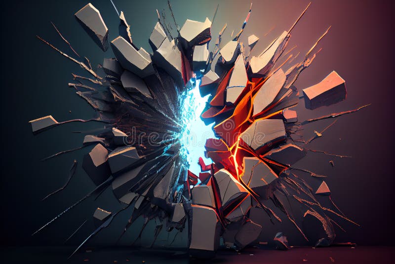 Fantasy Illustration of Shattered Creative Manipulation Stock ...