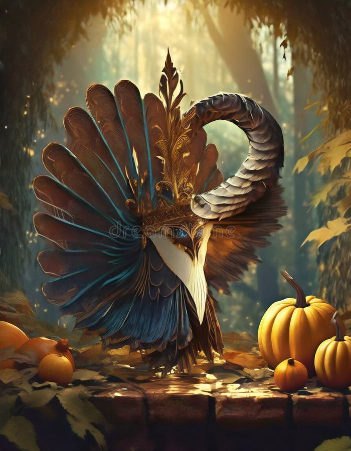 Fantasy Image with Harvested Vegetables As Cornucopia for Thanksgiving ...