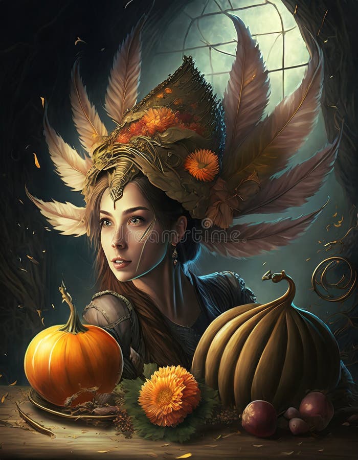 Fantasy Image with Harvested Vegetables As Cornucopia for Thanksgiving ...