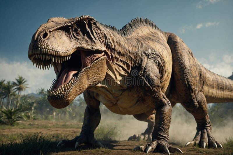 Fantasy Image of Tyrannosaurus Rex Stock Illustration - Illustration of ...