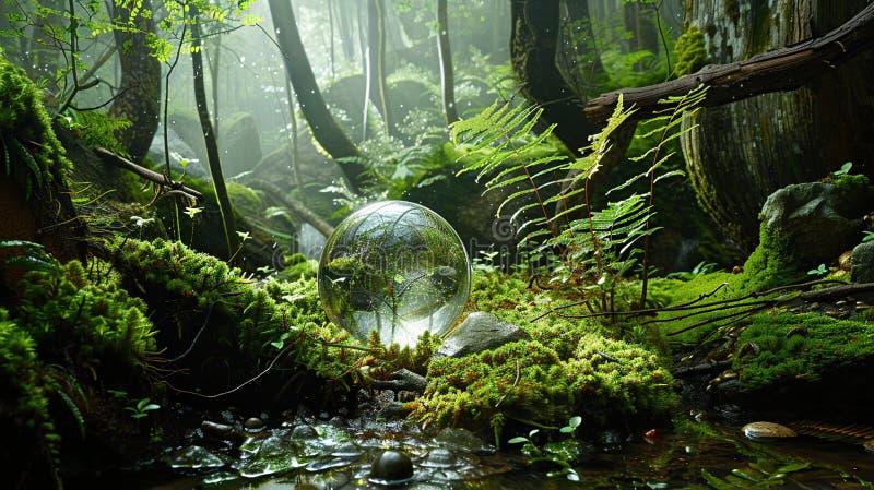 Fantasy Infusion, Glass Orb of Magic in the Magical Woodland ...