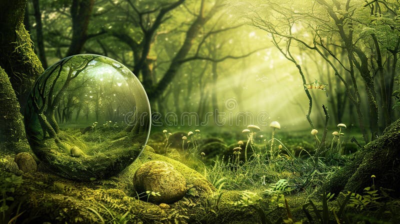 Fantasy Infusion, Glass Orb of Magic in the Magical Woodland ...