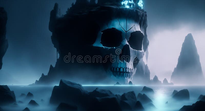 Fantasy Island Environment with Scary and Horrifying Structural ...