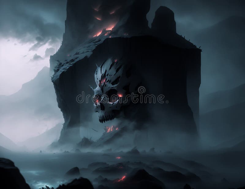 Fantasy Island Environment with Scary and Horrifying Structural ...