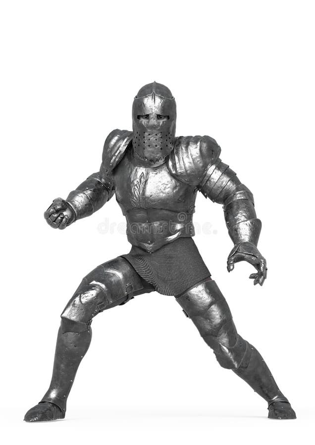 Fantasy Knight in White Background Stock Illustration - Illustration of ...