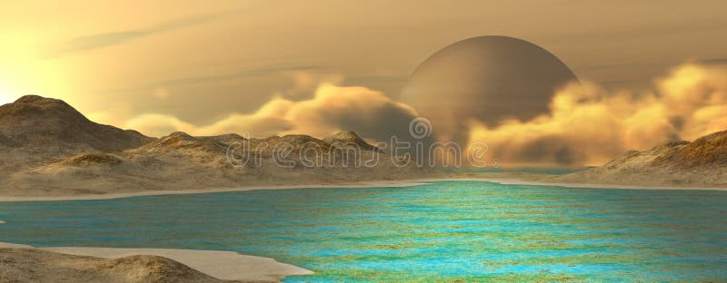 Barren planet stock illustration. Illustration of earth - 36069594