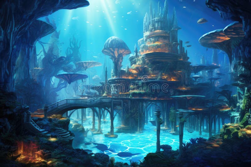 Fantasy Landscape with Ancient Temple in the Forest. 3d Rendering, a ...