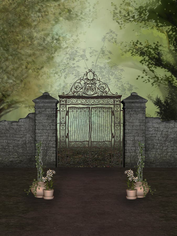 Fantasy landscape stock illustration. Illustration of landscape - 50184961